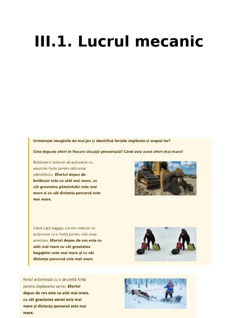 III.1. Lucrul Mecanic | PDF