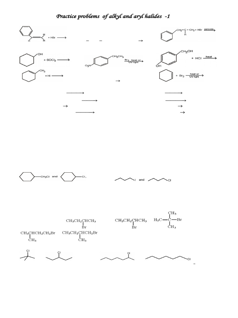 Haloalkanes and Haloarenes Practise Test-1. | PDF | Molecules ...