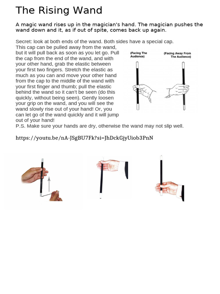 Magic Wand Rising Trick Explained | PDF