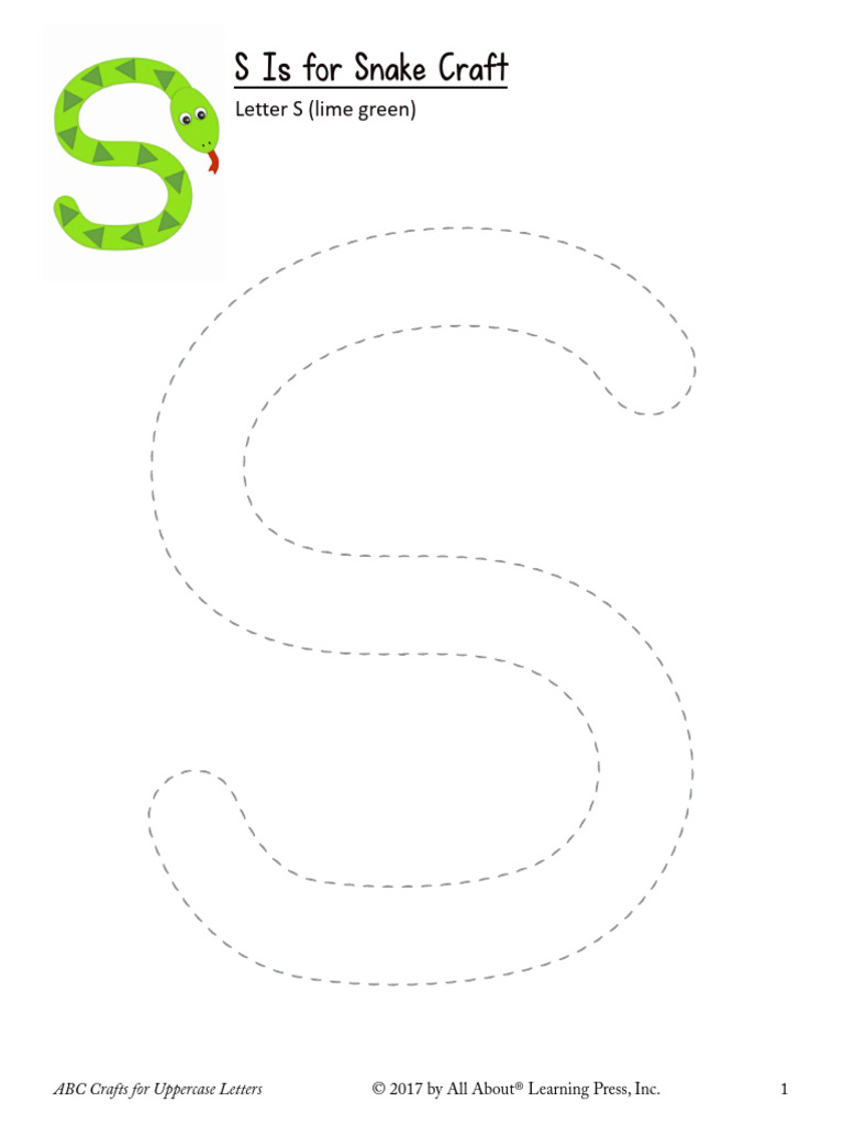 Letter S Craft Snake | PDF