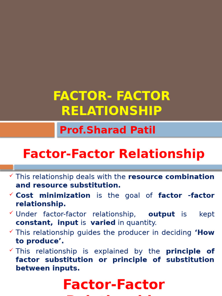 Factor-Factor Relationship | PDF | Business Economics | Economics
