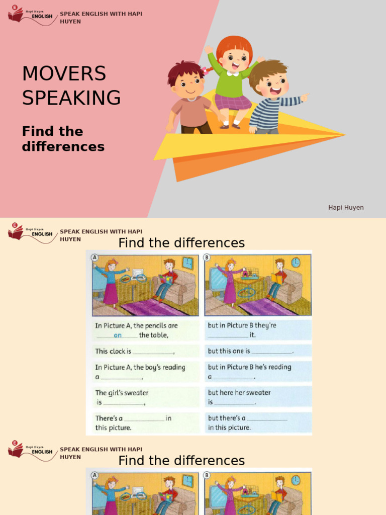 Movers Speaking Differences | PDF