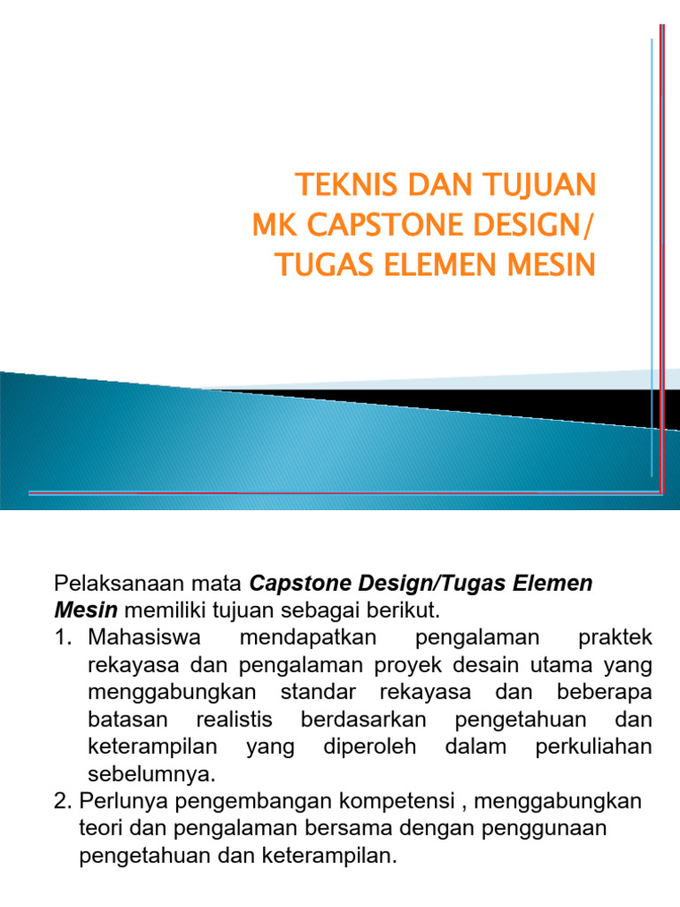 Capstone Design - Tugas Elemen Mesin | PDF
