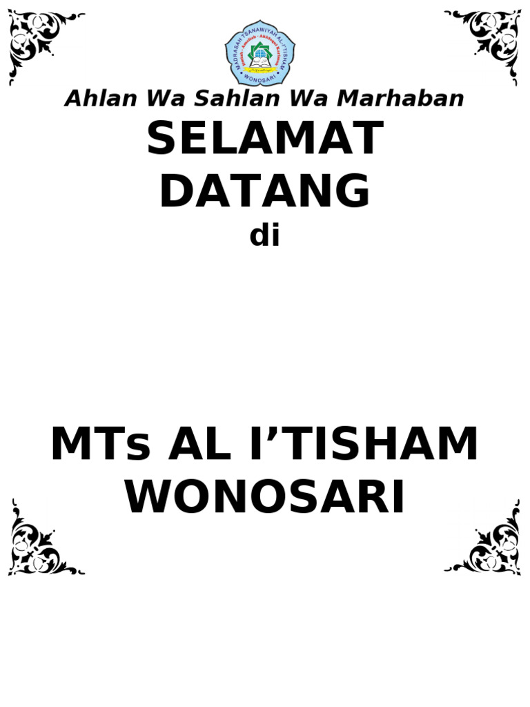Spanduk Selamat Datang | PDF