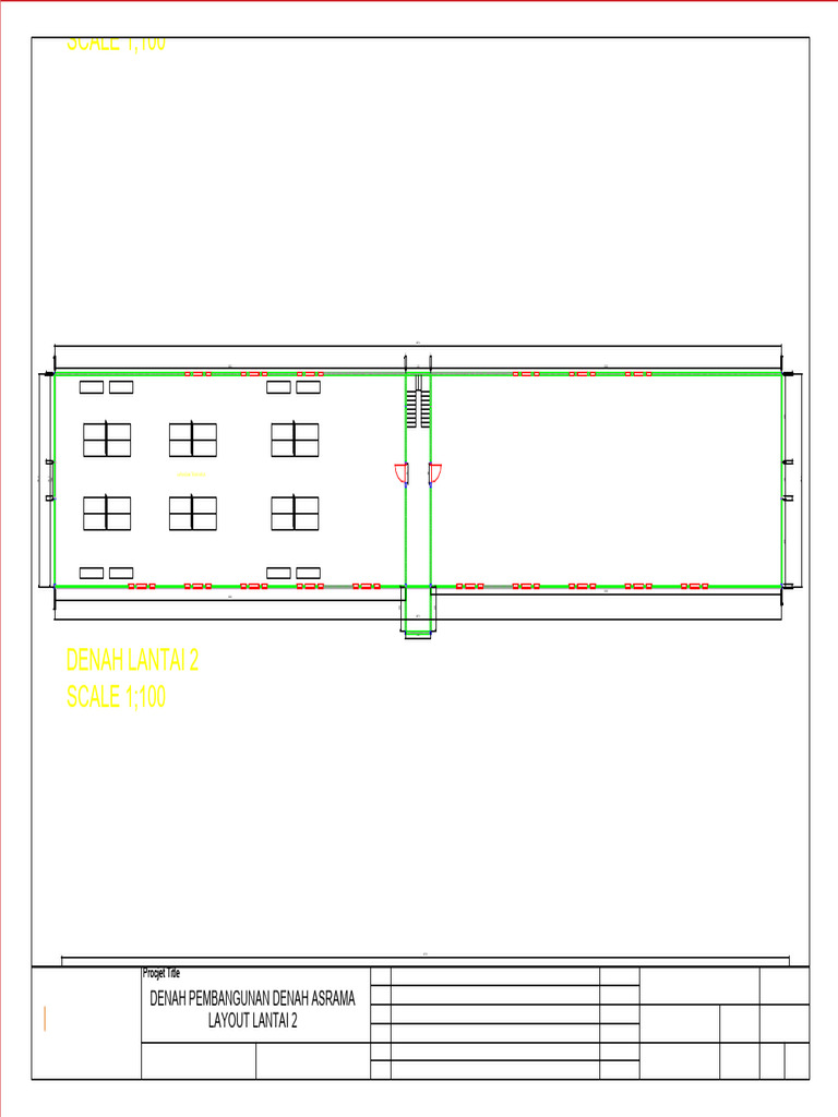 Shop Drawing Denah Asrama-Layout1 l2 | PDF