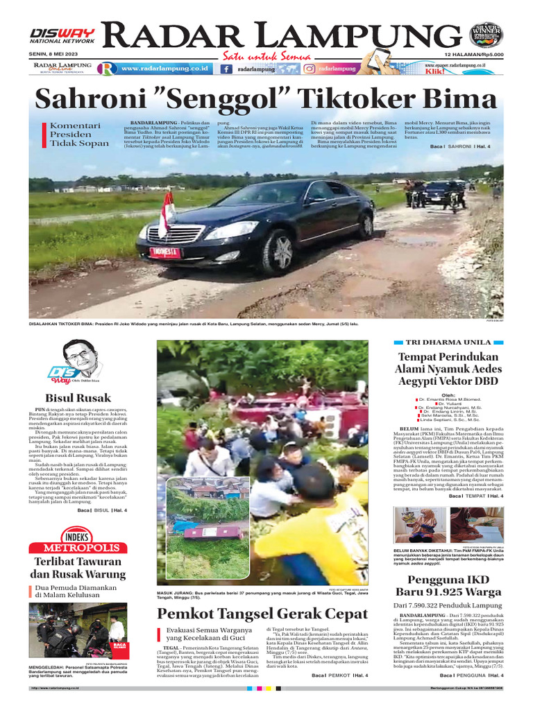 Radar Lampung, 8 Mei 2023 | PDF