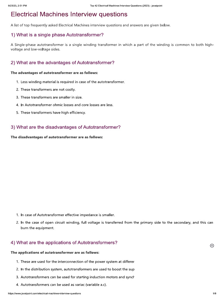 Electrical Machine Question | PDF