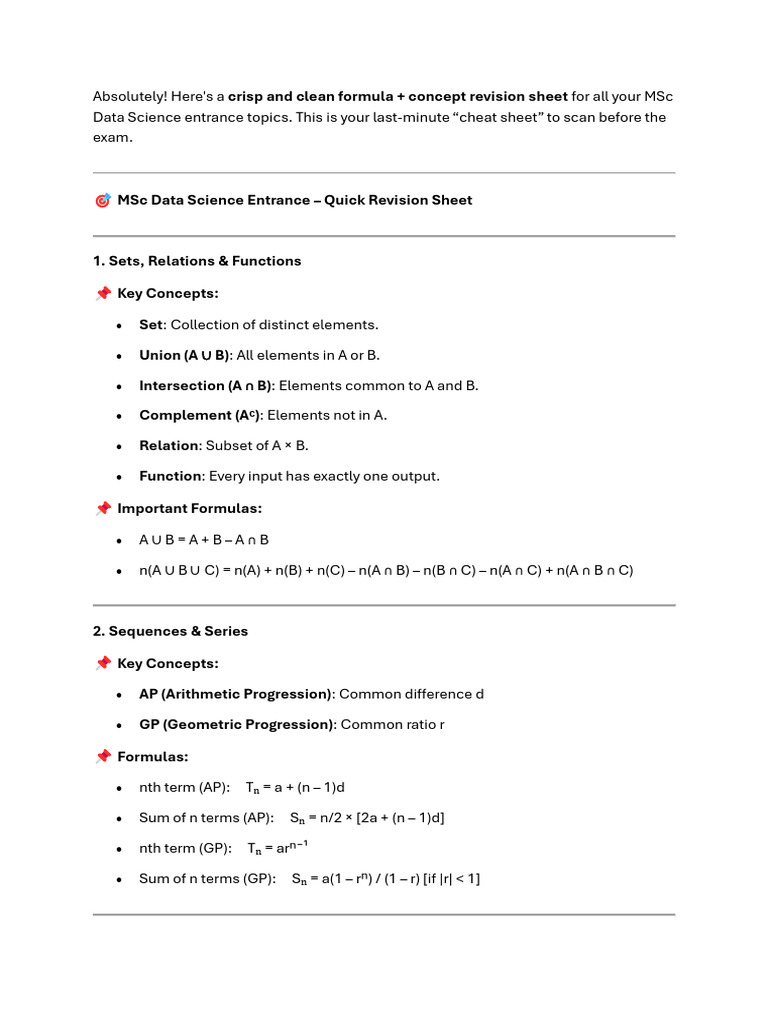 Theory Part of All in One | PDF | Intersection (Set Theory) | Mathematical Logic
