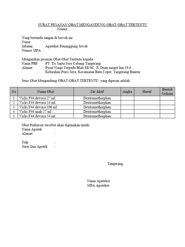 Contoh Format SP Oot | PDF