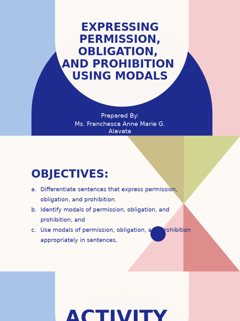 Lesson 3 Modals | PDF