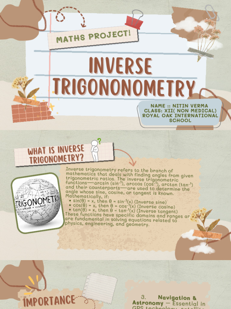 Inverse Trigonometry Explained | PDF | Trigonometry | Trigonometric ...