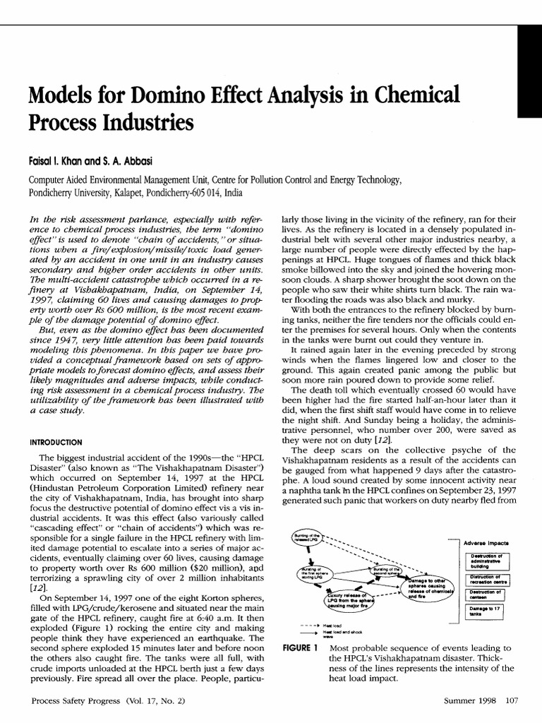 Domino Effect Analysis in Chemical Safety | PDF | Explosion | Fracture