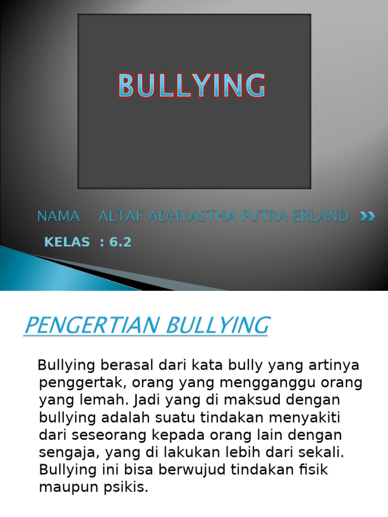Pengertian Bullying | PDF
