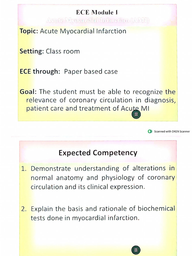 ECE Myocardial Infarction 01-02-2025 | PDF