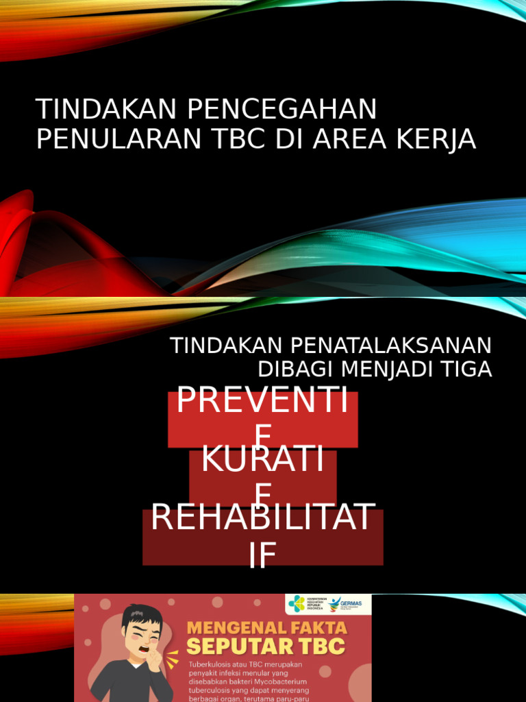 Tindakan pencegahan penularan TB di area kerja | PDF