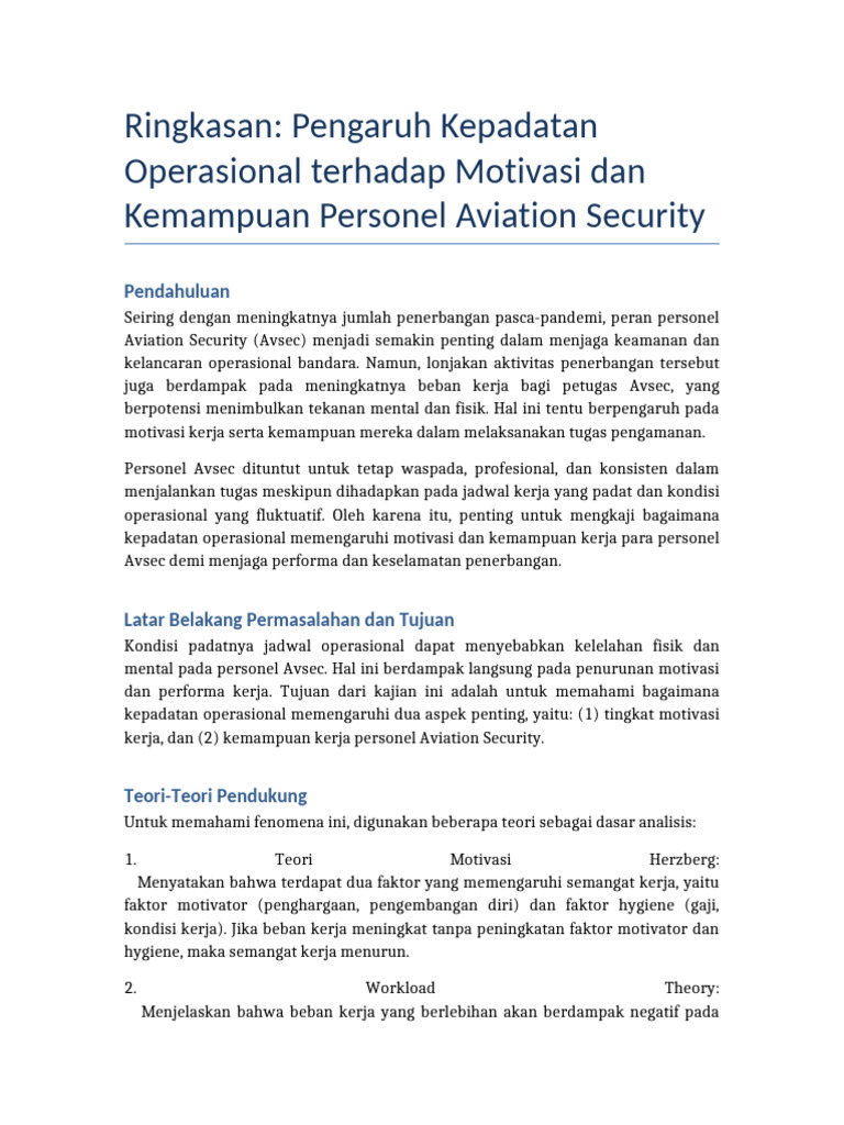 Ringkasan Aviation Security | PDF