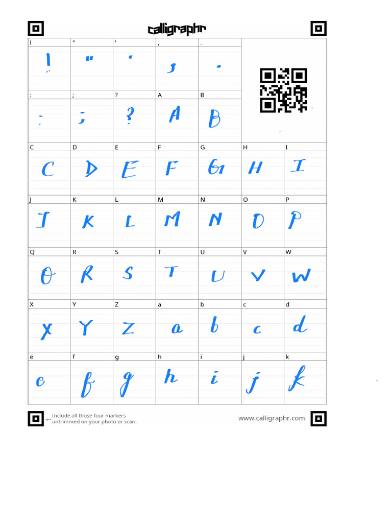 Calligraphr Template | PDF