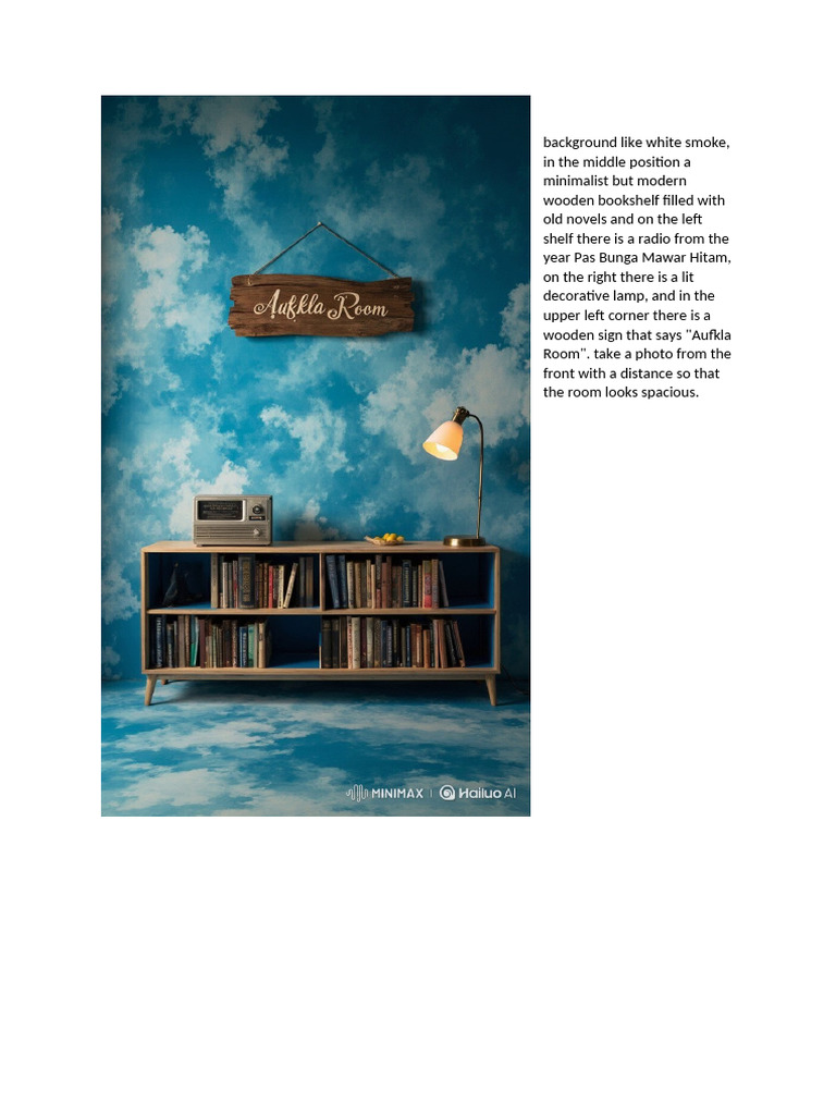 Create A Youtube Studio With An Abstract Blue Sky Wall Background Like ...