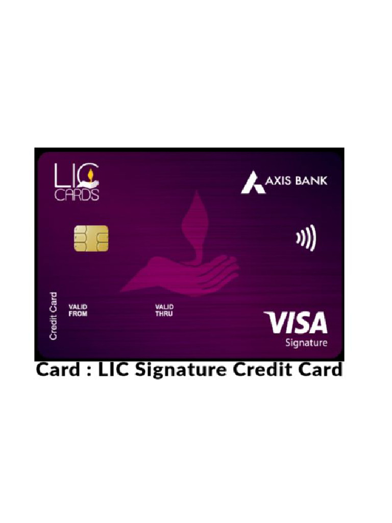 Axis Lic Signature Credit Card-1 | PDF