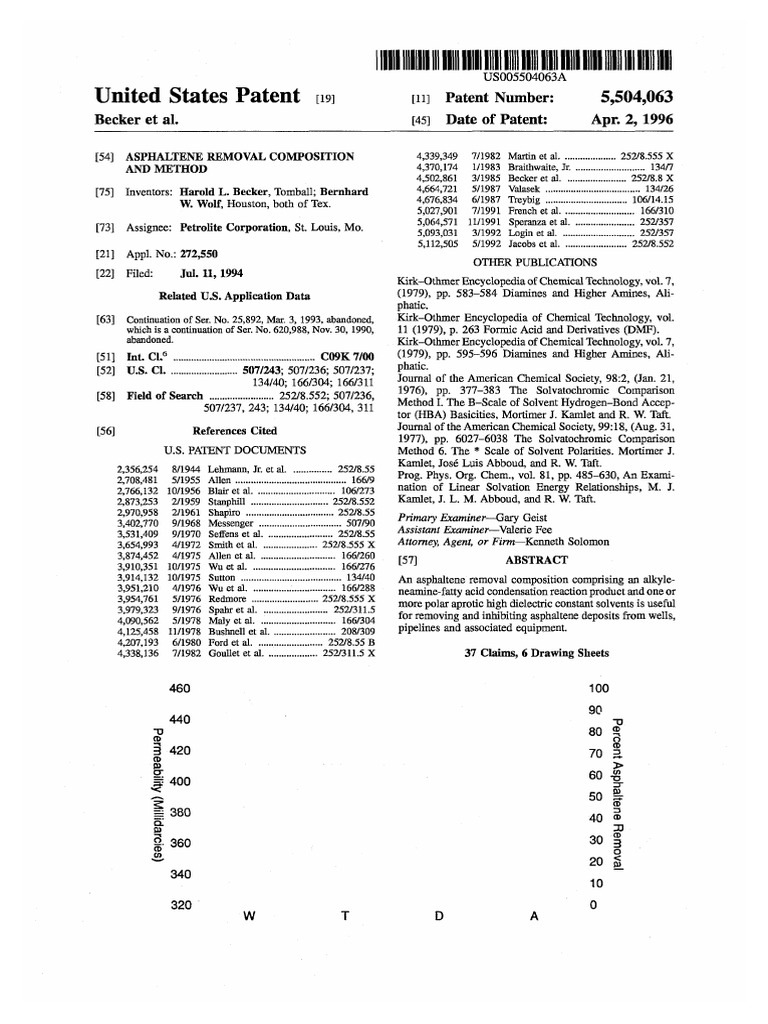 Asphaltene Removal Composition and Metho (Chemical) | PDF