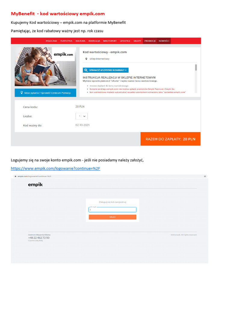 Empik Instrukcja My Benefit PDF | PDF