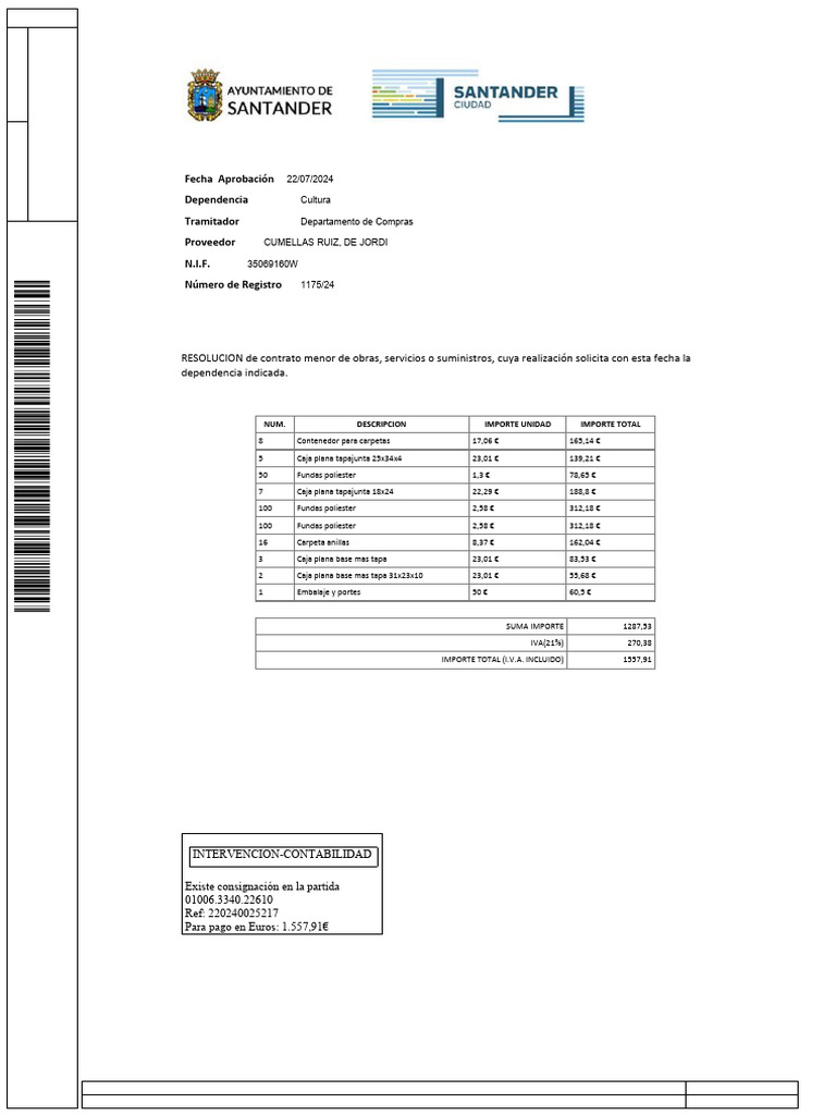 Documento - 06813296517249001 (1) Comanda Santander Jul 2024 | PDF | Gobierno