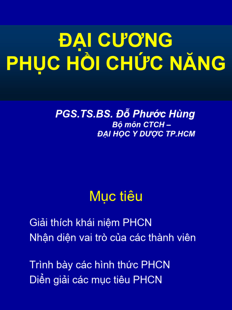 Đ I Cương PH C H I CH C Năng (PHCN) | PDF