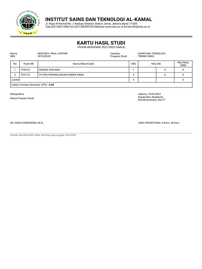 Khs 2021 - 1 - Mustafa Yinal Achyar | PDF