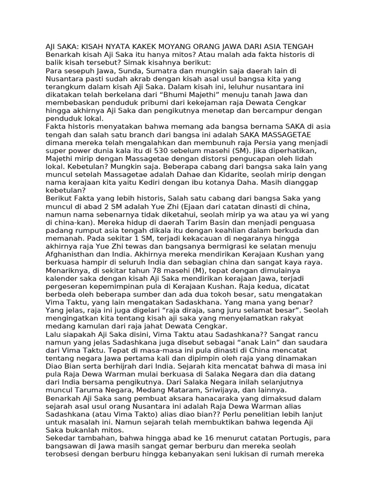 Aji Saka | PDF