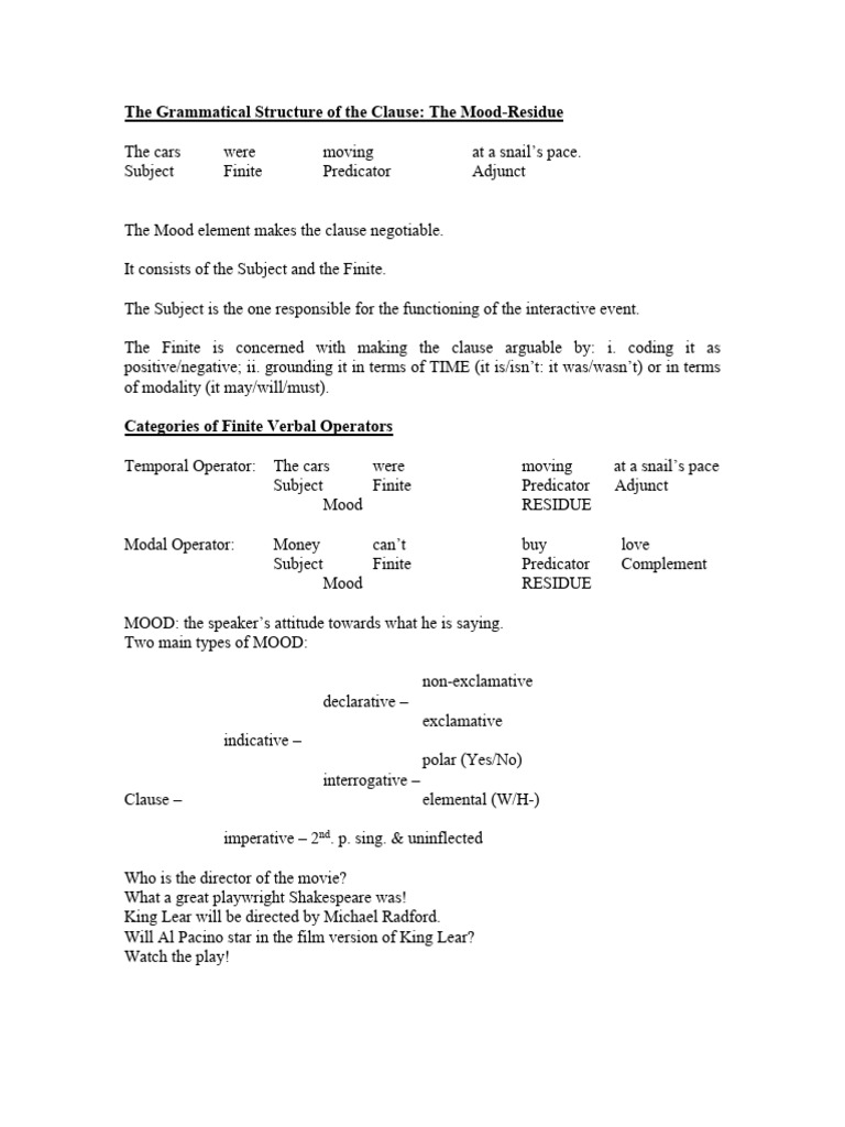 CN Tense Time Mood Aspect (1) | PDF | Grammatical Tense | Clause