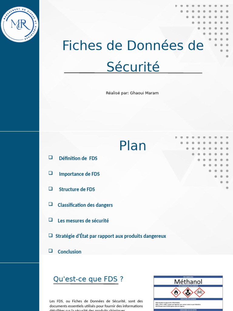 Fiches de Données de Sécurité (FDS) | PDF | Sécurité | Substances chimiques