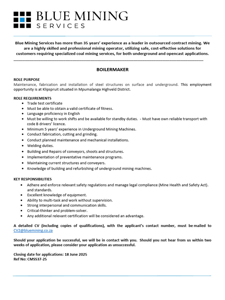 Boilermaker Advert CMSS37-25 | PDF