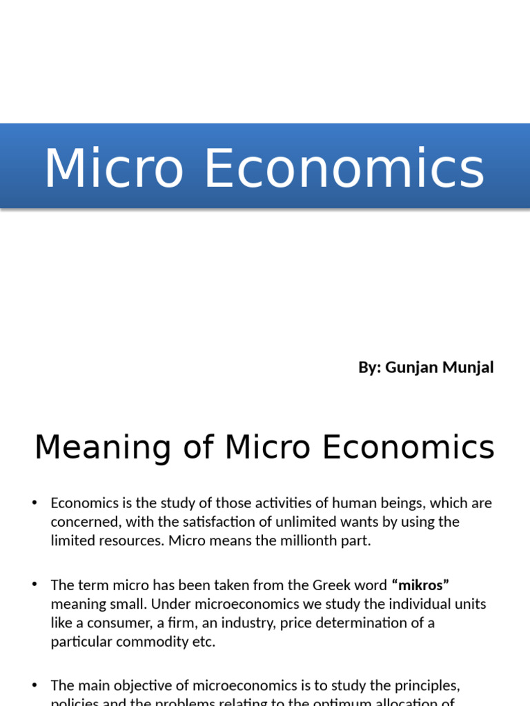 Introduction to Microeconomics | PDF | Microeconomics | Economics