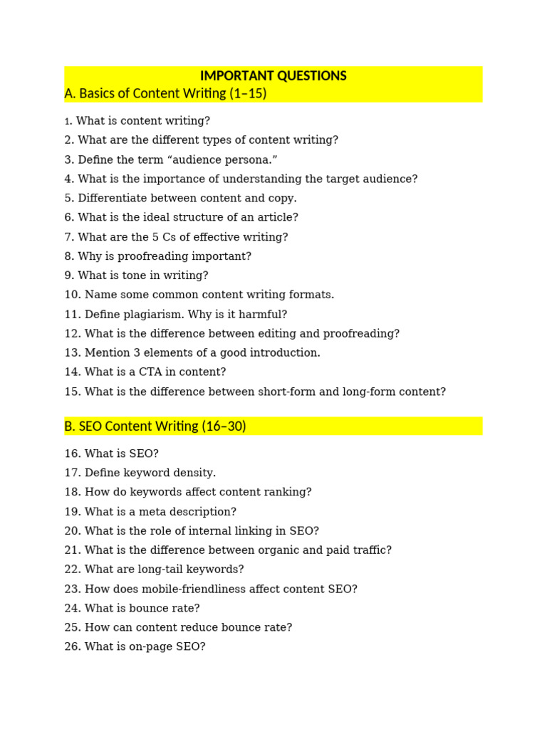 Content Writing Assignments | PDF | Search Engine Optimization | Hyperlink