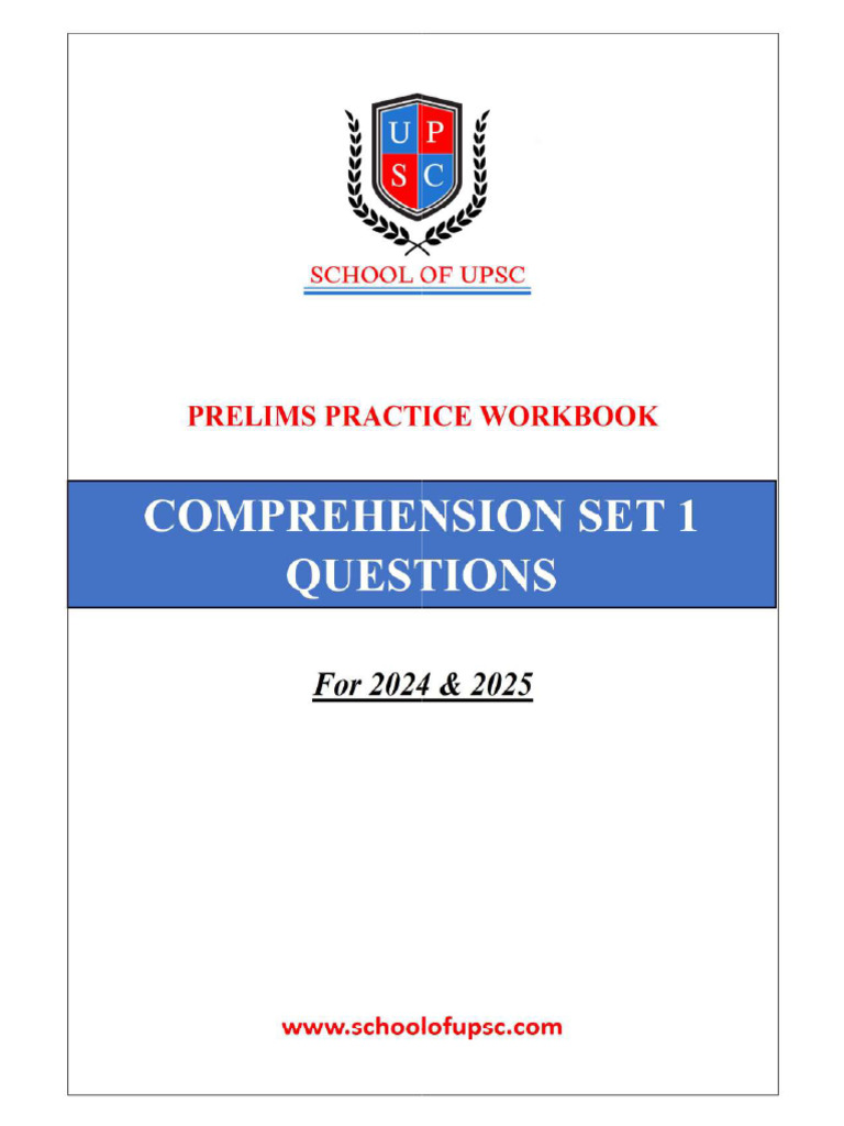 Comprehension - Set 1 Questions | PDF