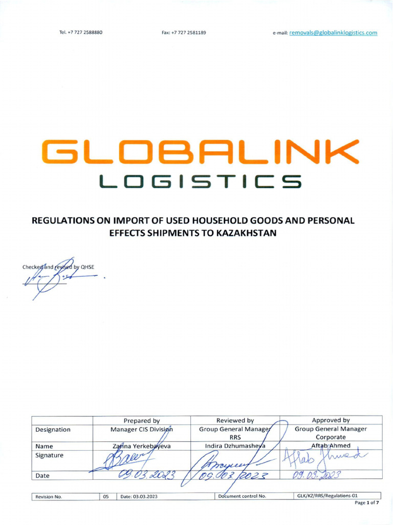 Glk-Rrs-Regulations-01 Regulations On Import of Used Household Goods ...