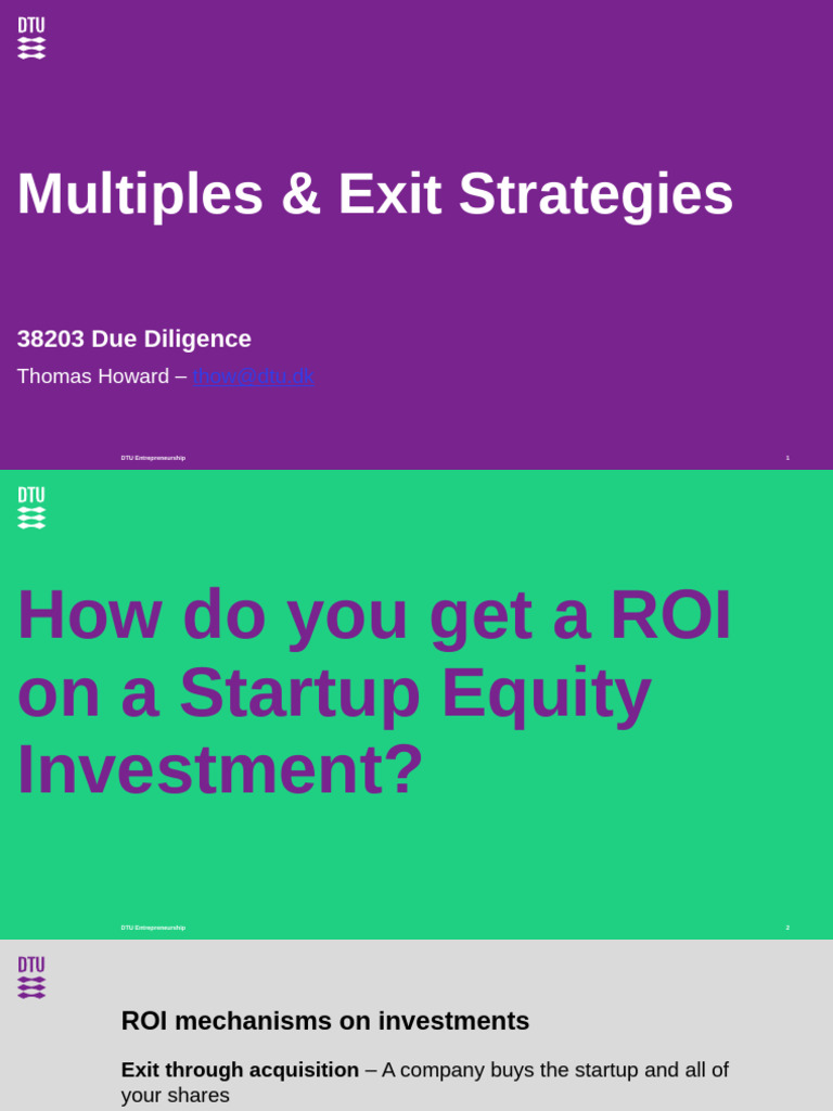 03.4 - Multiples & Exit Strategies | PDF | Valuation (Finance ...