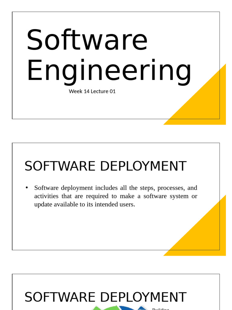Lec12 SoftwareDeployment | PDF | Software | Software Engineering