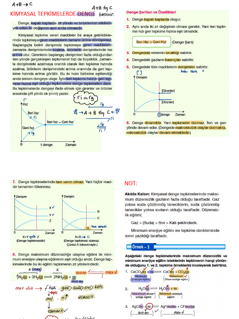 Ki̇myasal Tep Denge Konu | PDF