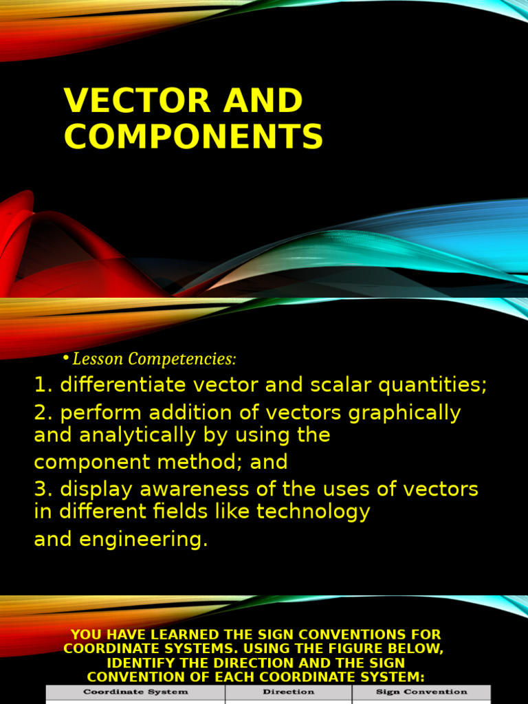 6vector and Components | PDF | Euclidean Vector | Weight
