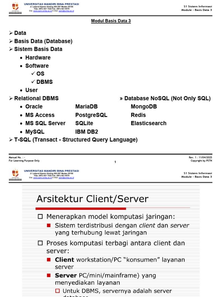 Modul Sqlserver1 01 | PDF