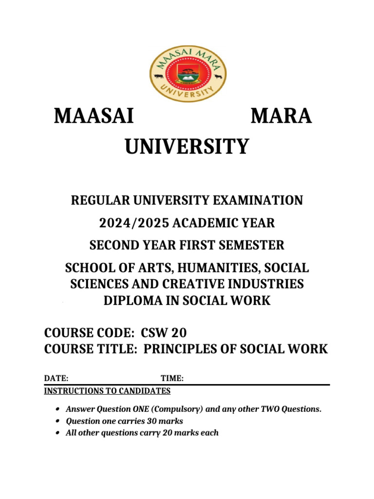 CSW 20 Principles of SWK Exam Bett | PDF