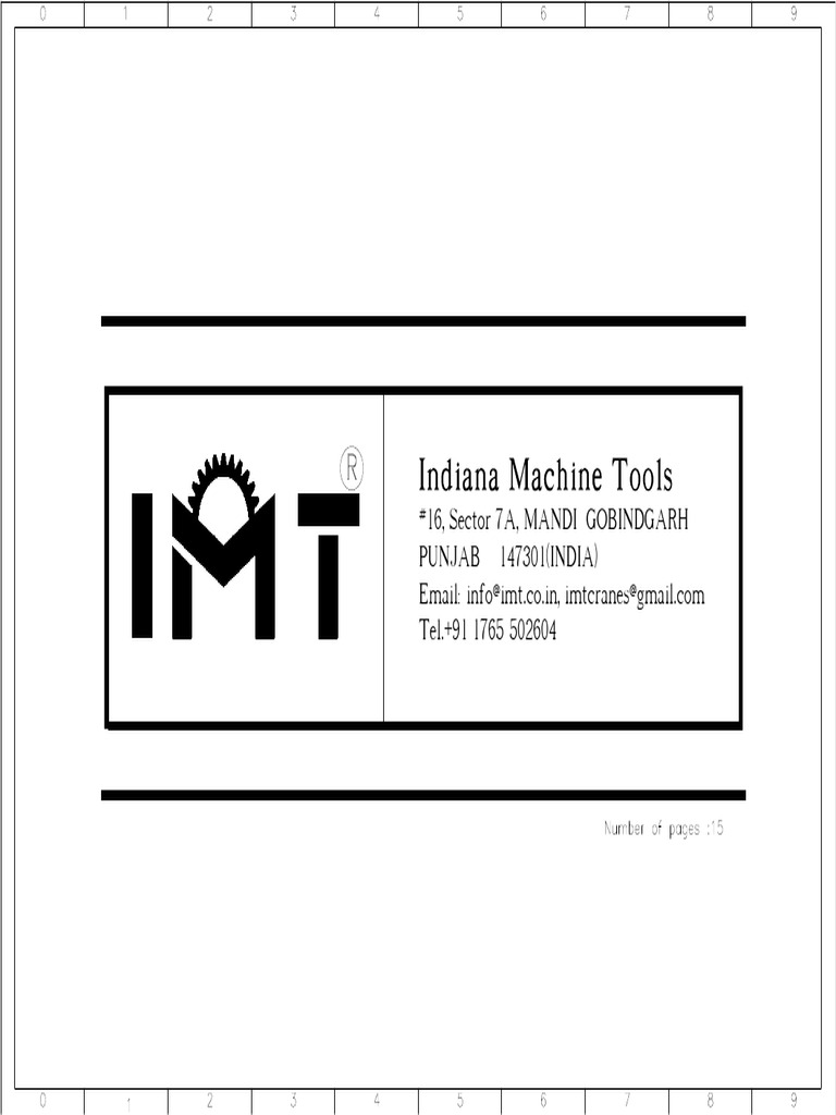 Imt Abuja Steel Eot Crane 10.5t Electrical Drawings, Rev0 | PDF