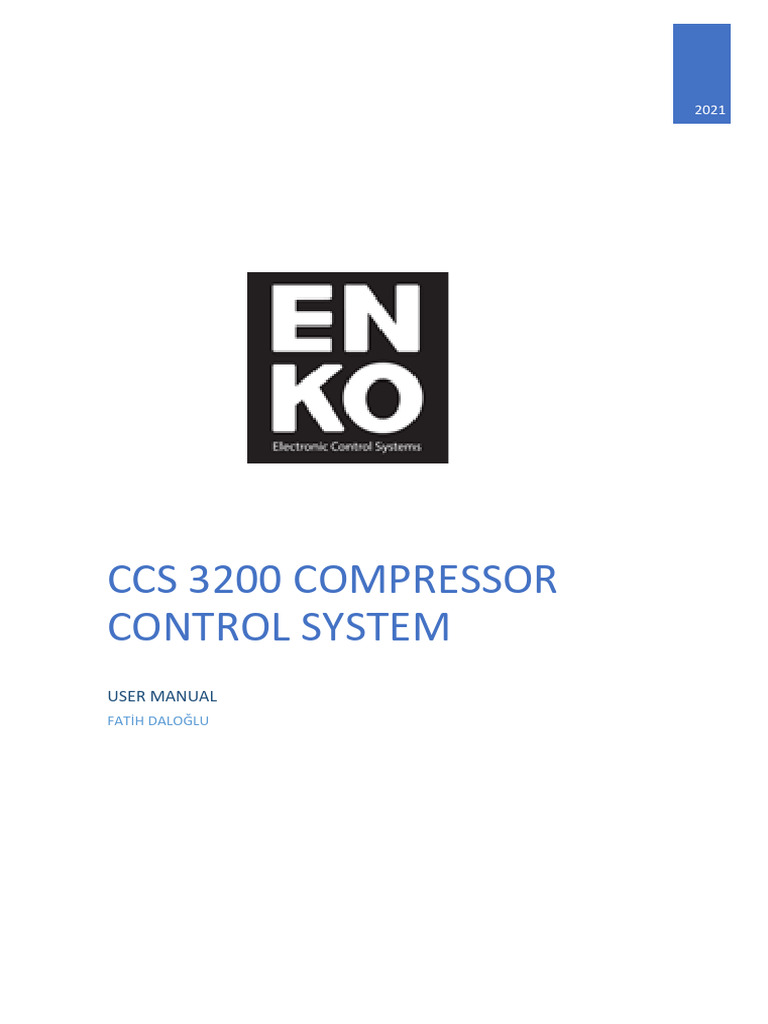 CCS 3200 Compressor Control Manual | PDF | Relay | Menu (Computing)