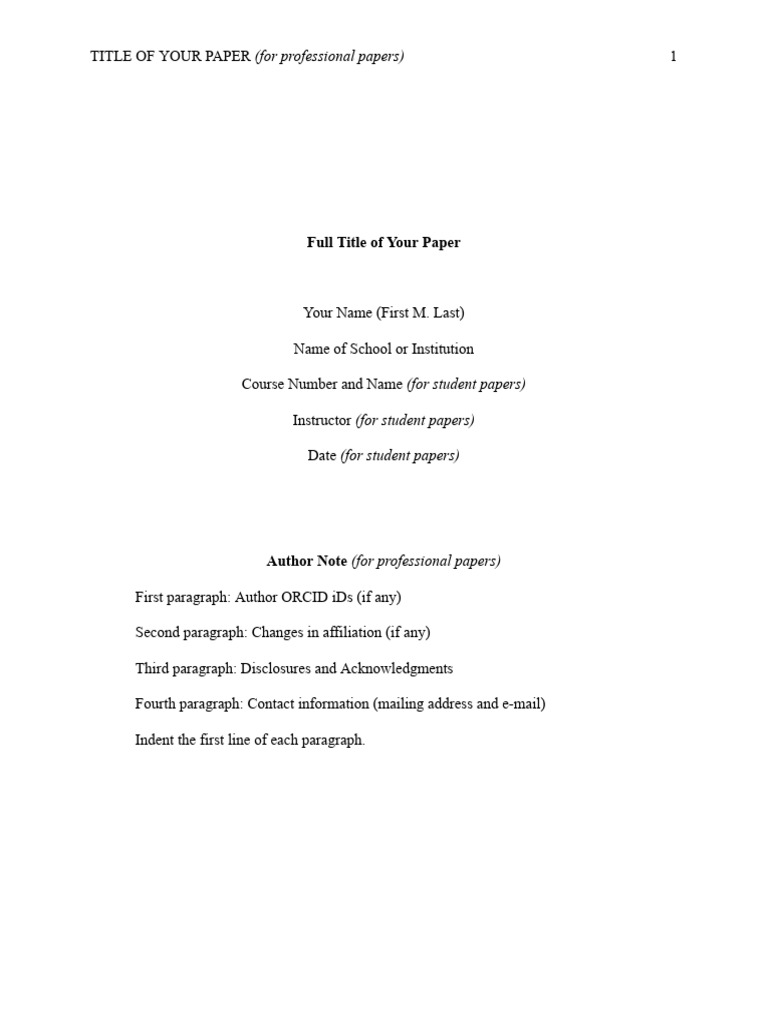 Professional Paper Formatting Guide | PDF | Written Communication
