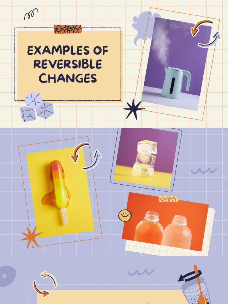 Examples of Reversible Changes Educational Video in Collage Neat Style ...