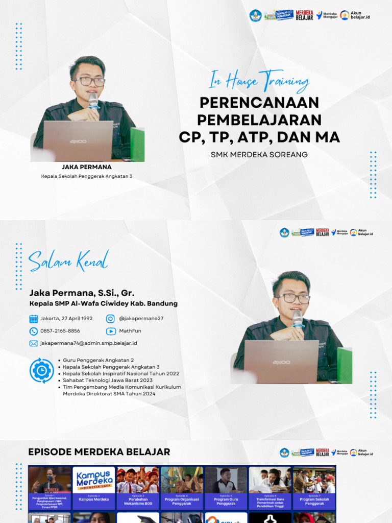 Perencanaan Pembelajaran CP TP ATP MA - Jaka Permana | PDF