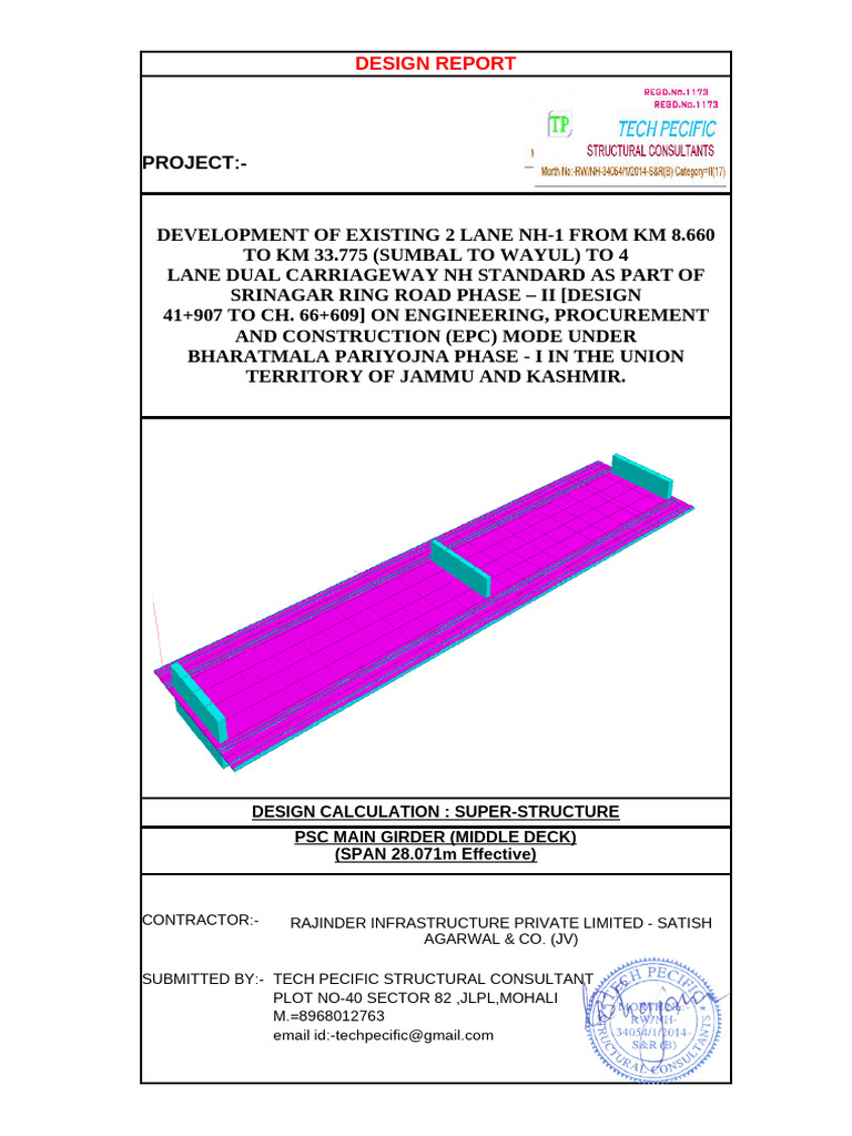 Pretension Precast PSC Girder 30 | PDF | Creep (Deformation) | Structural Engineering