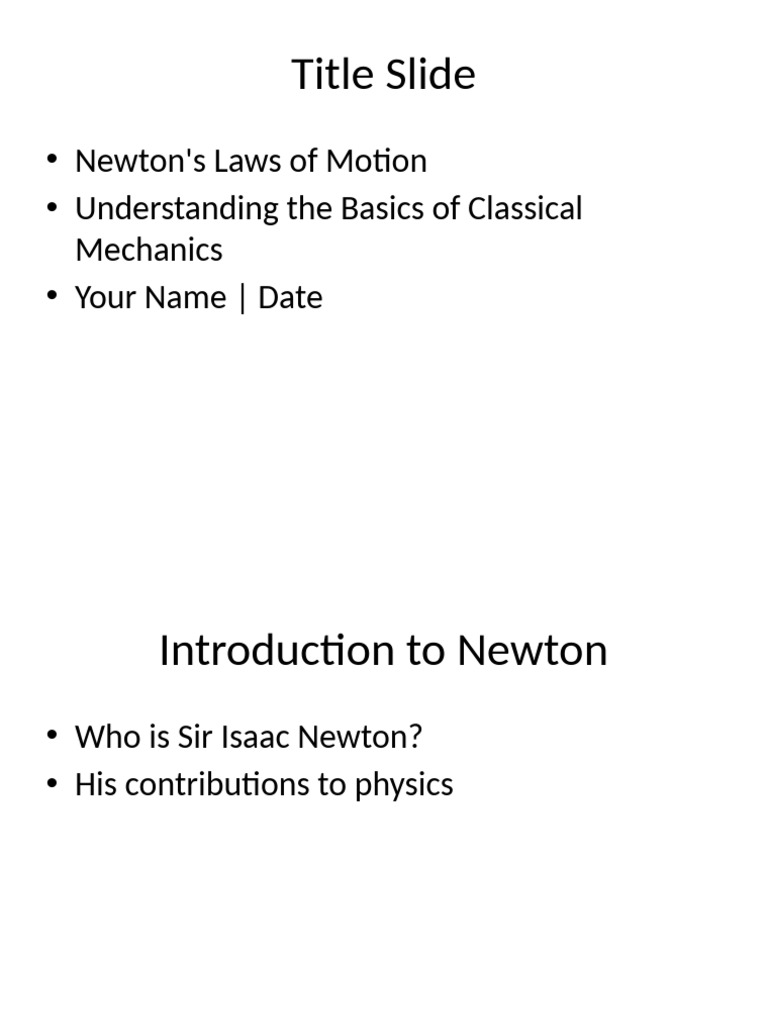 Laws of Physics Presentations | PDF