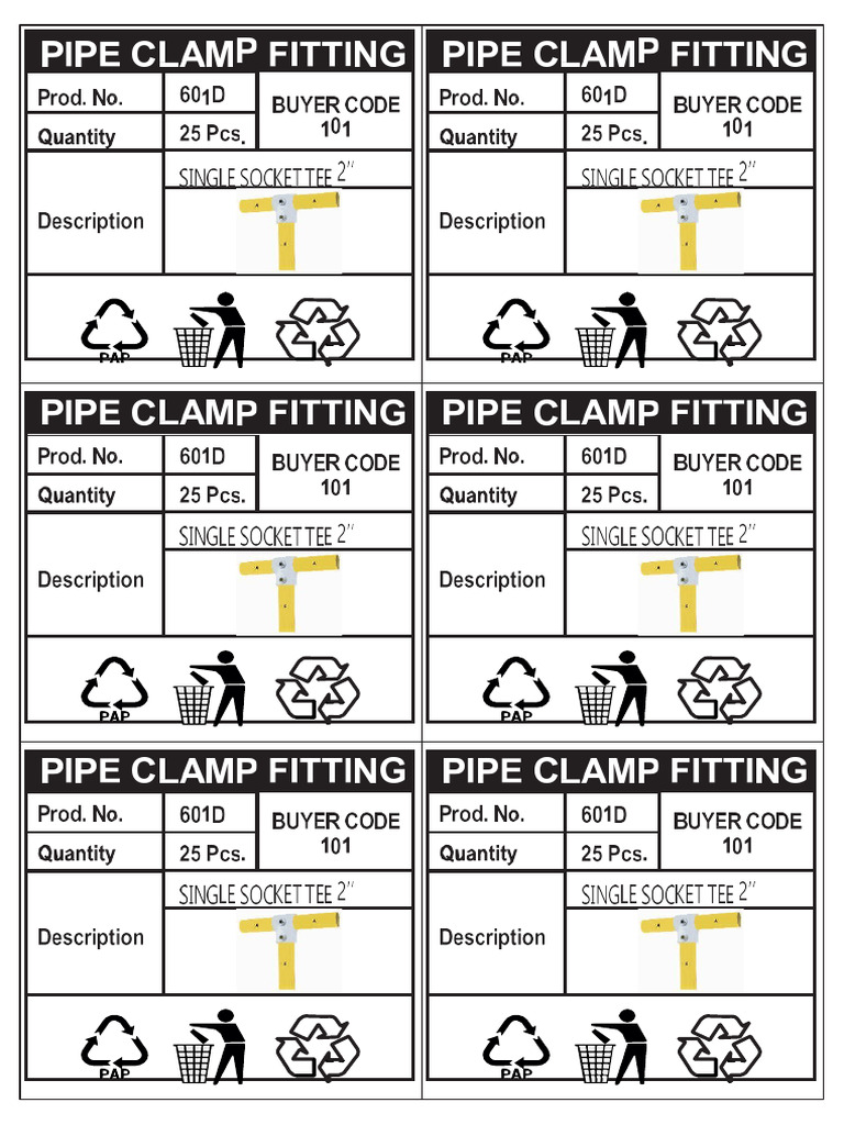 Pipe Clamp Fitting Lebel | PDF